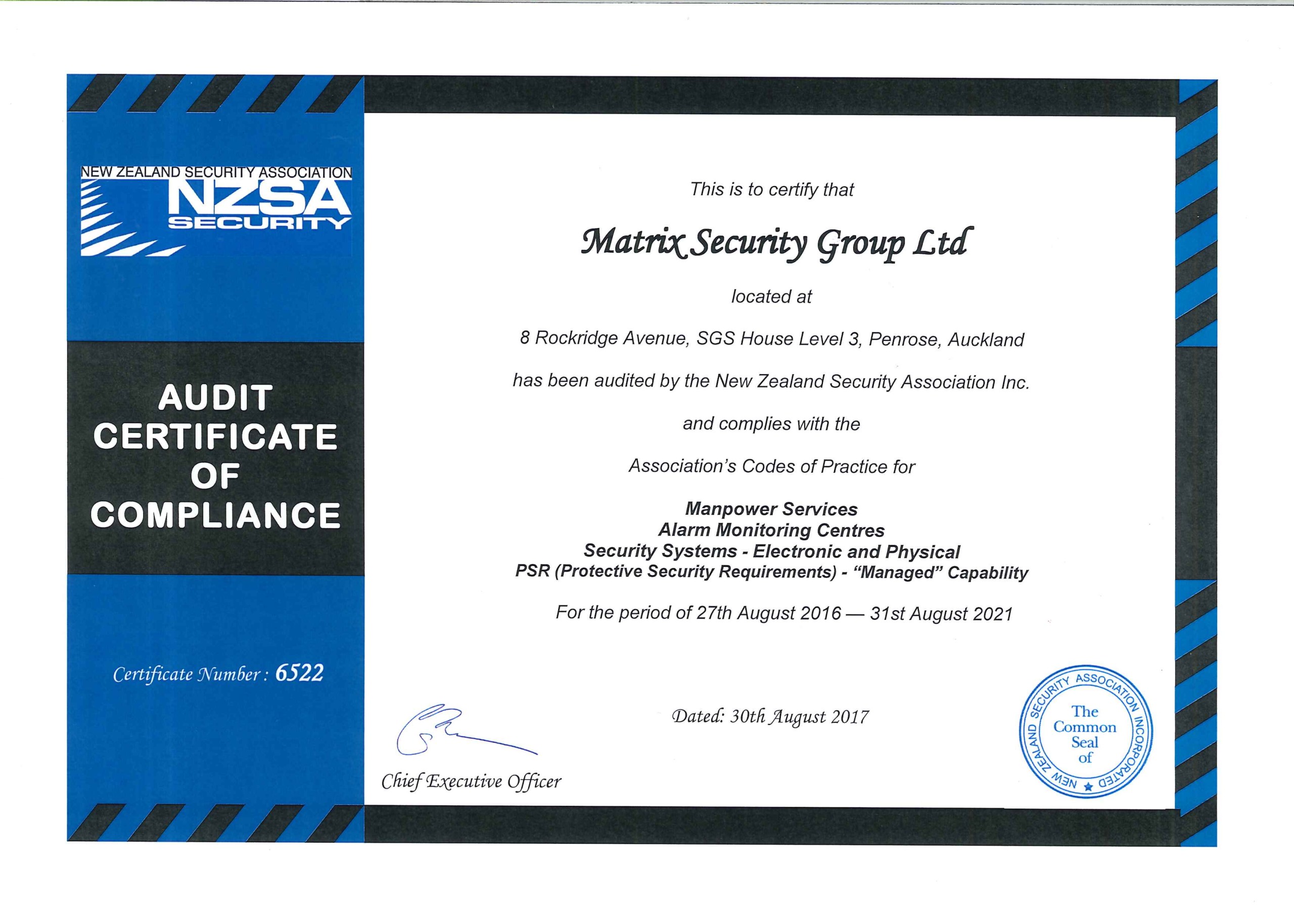 Accreditation and Certificates